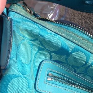 Coach | Bags | Turquoise Blue Medium Size Coach Purse | Poshmark